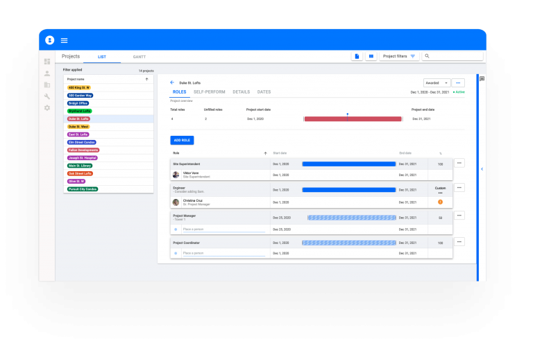 Construction Project Management Database - Bridgit