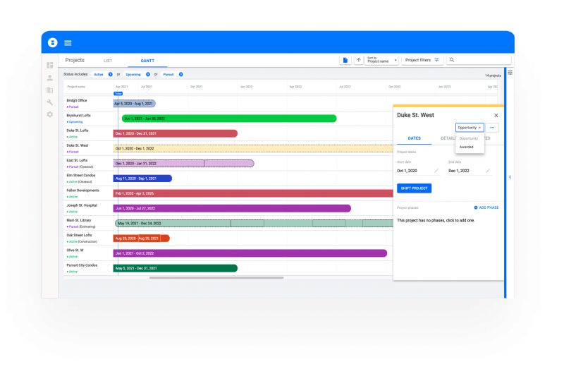 Track project opportunities in Bridgit Bench. | Bridgit