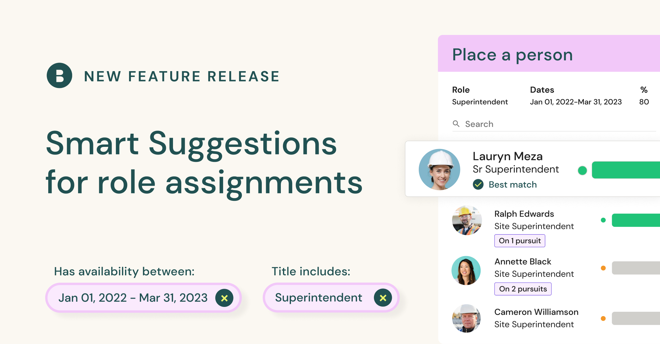 Easier Staffing Decisions with Smart Suggestions - Bridgit