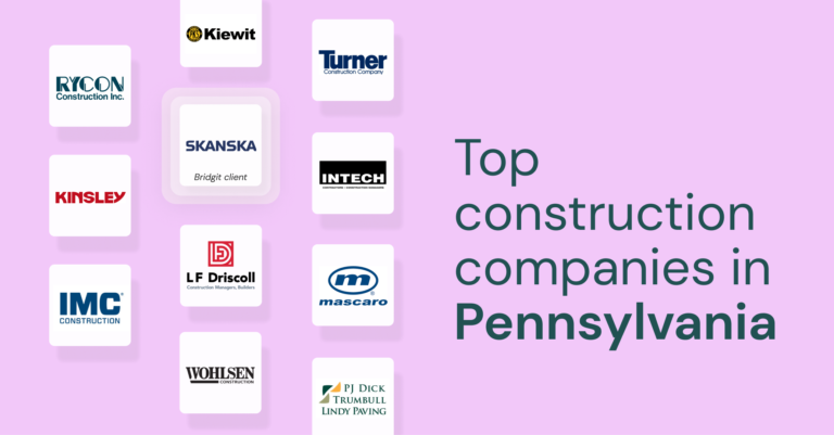Largest construction companies in Pennsylvania - Bridgit