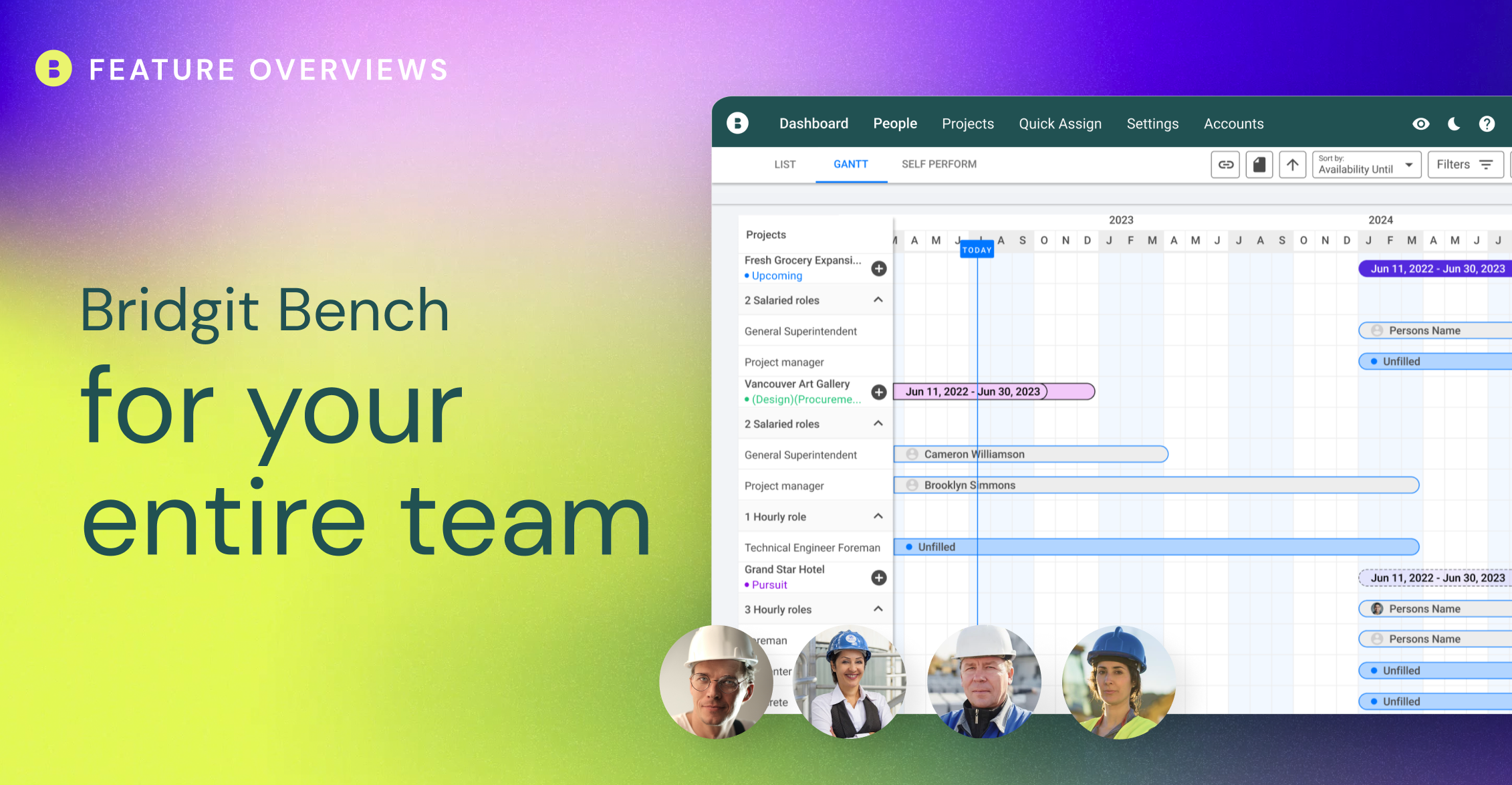 Workforce planning for your entire team | Bridgit Bench - Bridgit